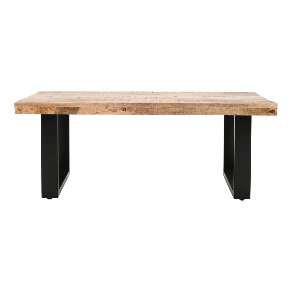Merlin Mango Wooden & Metal Coffee Table - Verty Furniture